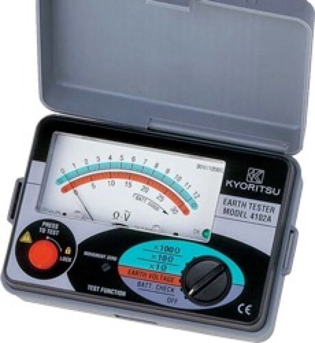 KYORITSU EARTH TESTER MODEL 4102A-H Analogue Type With Case From Japan ...