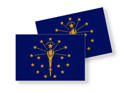 INDIANA STATE FLAG STICKERS Vinyl Decal Choose Size Set of Stickers | eBay