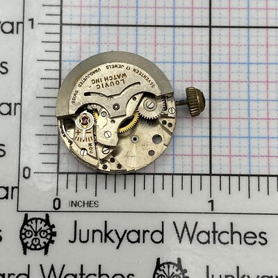 Vintage Louvic Watch Movement 17 Jewels Swiss Repairs Parts Spares ...