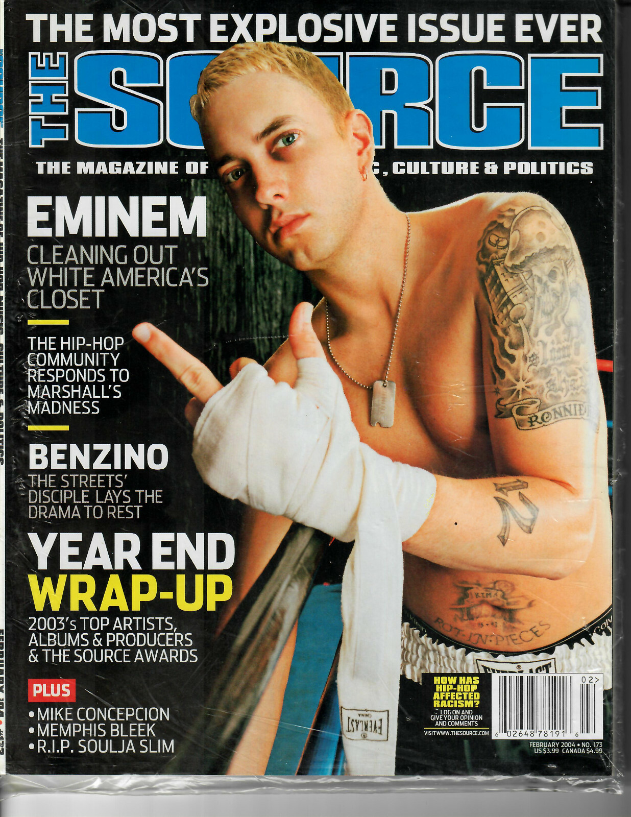 The SOURCE Magazine #173 February 2004 Eminem Benzino RARE Vintage Hip ...