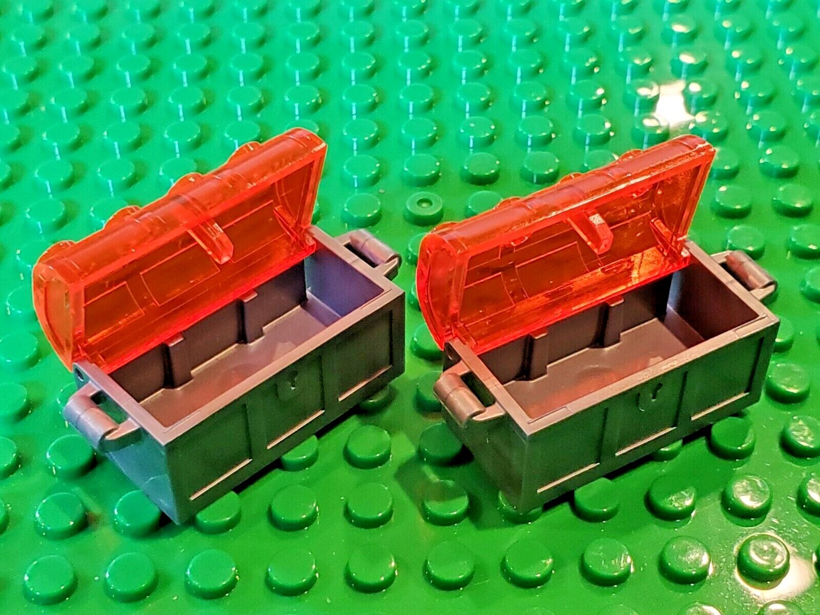 2 Lego Nexo Knight Castle Treasure Chests Transparent Neo Orange and ...