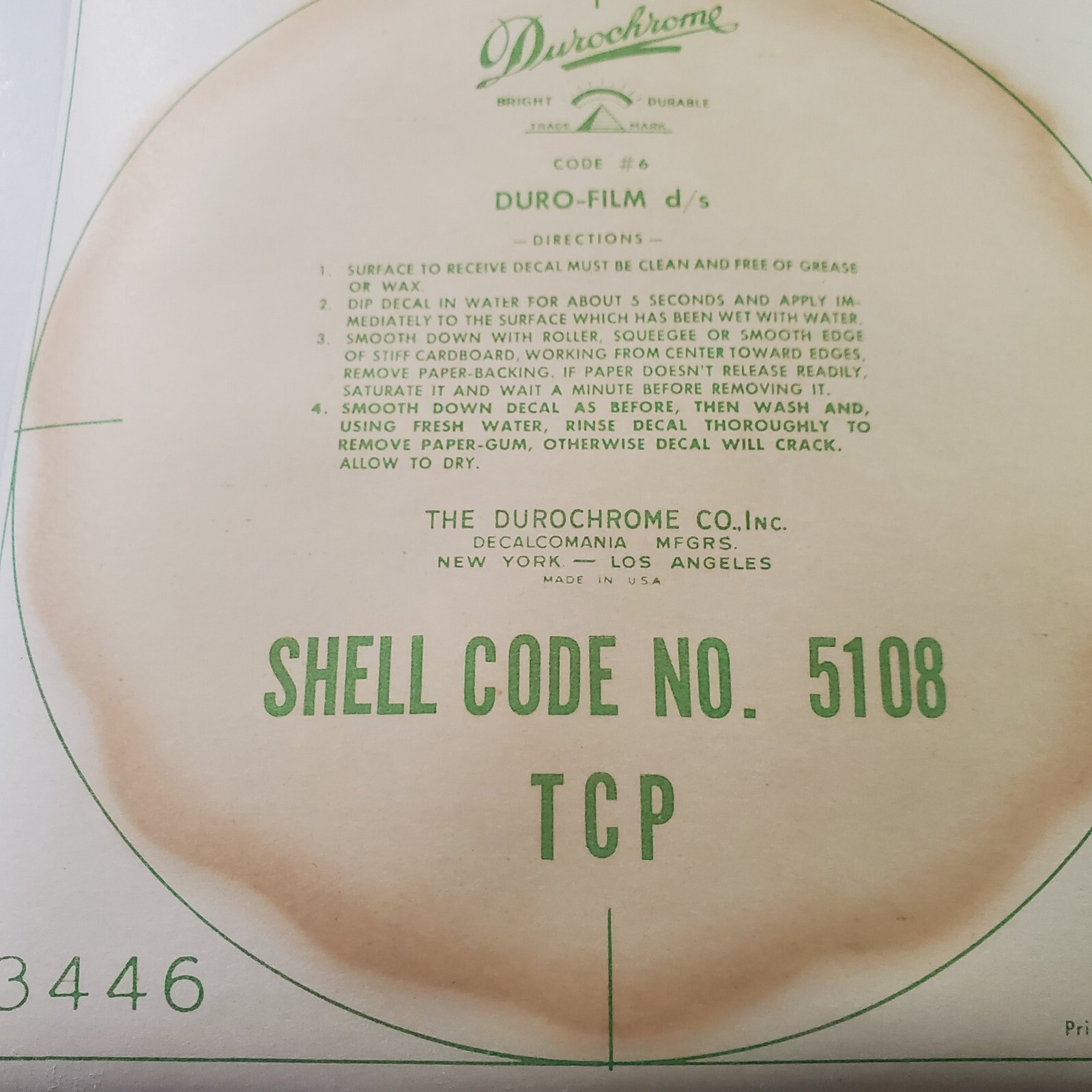 Vintage 1950's, 6" Across Shell TCP Gas Oil Window Decal Offers | eBay