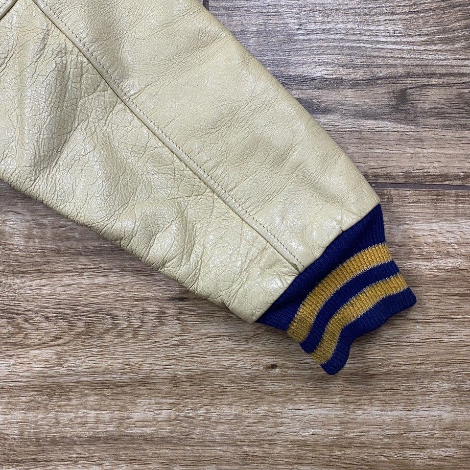 Vintage 1980s Varsity Football Letterman Jacket Size L Gem Sportswear ...