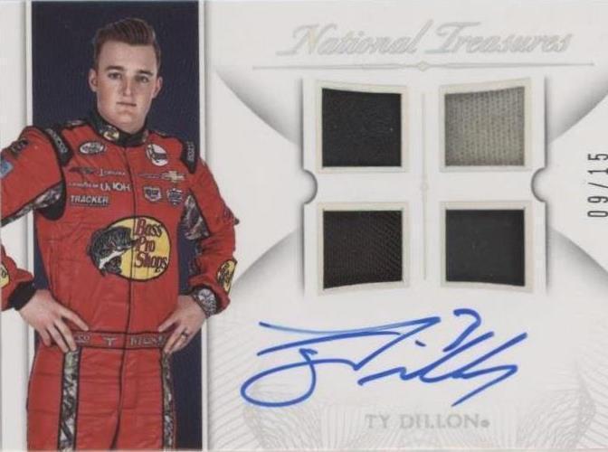 2016 Panini National Treasures - Signature Quad Materials Ty Dillon # ...