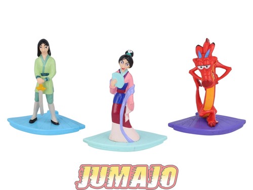 FIG15 lot de 3 figurines PVC APPLAUSE Disney Mulan : Mulan & Mushu 7cm ...