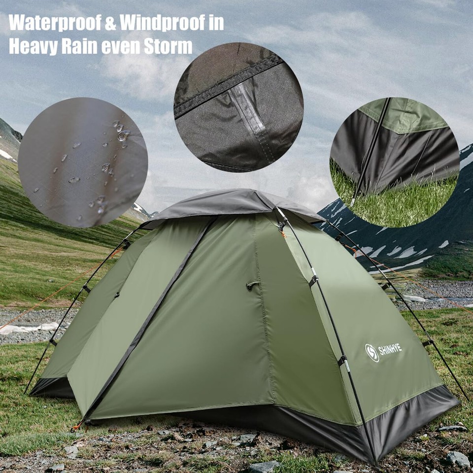 ShinHye Backpacking Tent for Camping, 1/2 Person Ultralight Backpacking ...