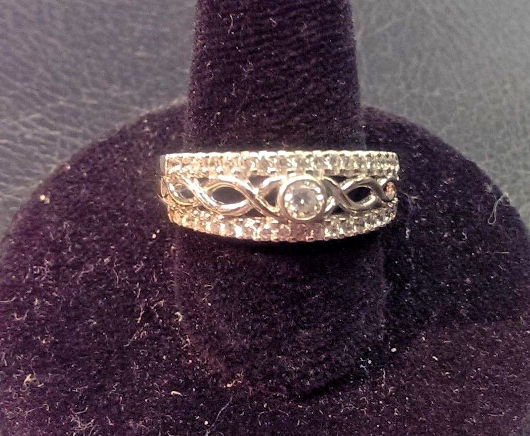 STERLING SILVER Ring with White CZs (#R118) | eBay