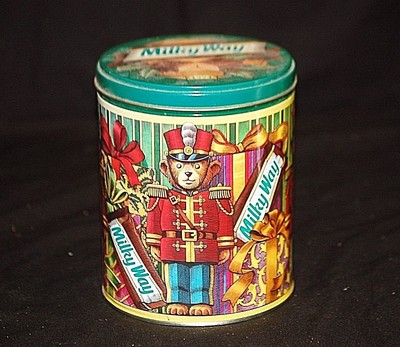 Advertising Milky Way Collector Metal Tin Can Container Storage Vintage ...