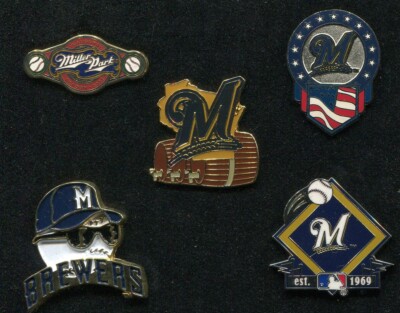 Milwaukee Brewers 5 Pin Lot #2 MLB Major League Baseball Ship USA only ...
