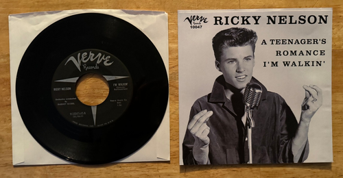 45 7" SP RICKY NELSON A TEENAGER'S ROMANCE BLACK LABEL | eBay