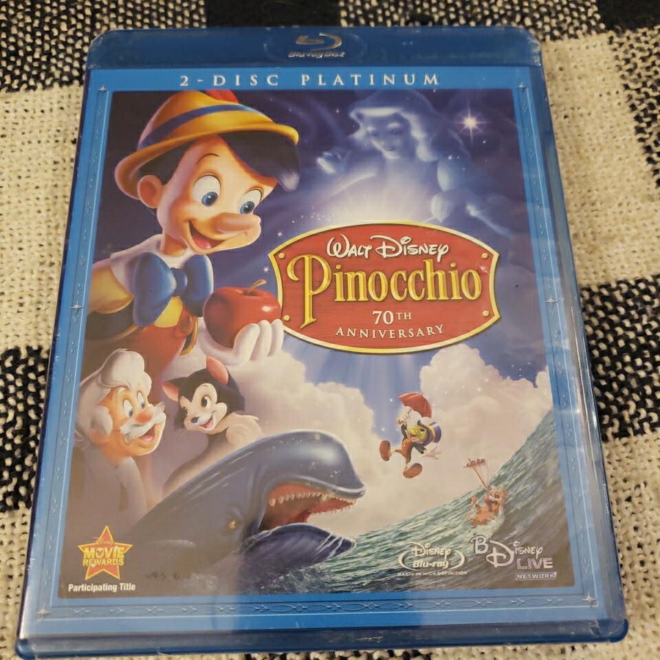 Pinocchio (Blu-ray/DVD, 2009, 3-Disc Set, 70th Anniversary Platinum ...