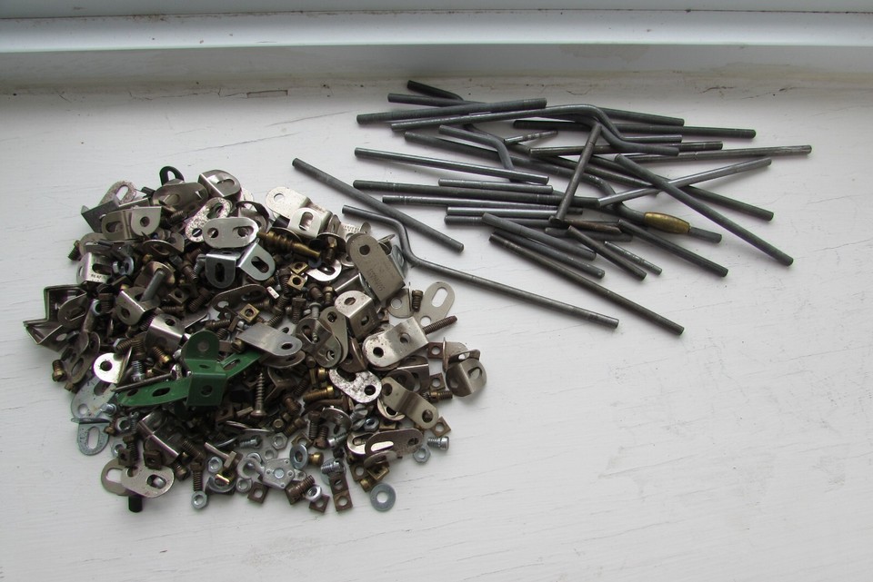 Meccano Parts Screw Rods Nuts & Bolts Set Screws Metal Connectors Lot ...
