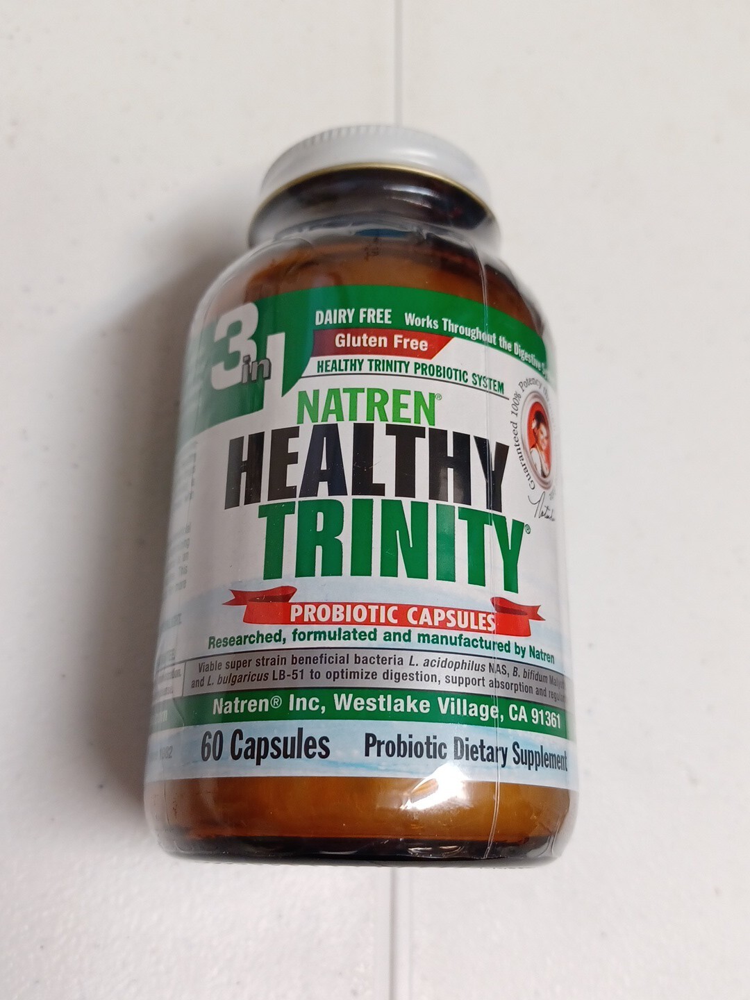 Natren Healthy Trinity Probiotic Dietary Supplement (60 Capsules) for ...
