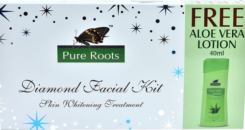 Pure Roots Diamond Facial Kit With Free Aloevera Lotion 100g Fast Ship ...