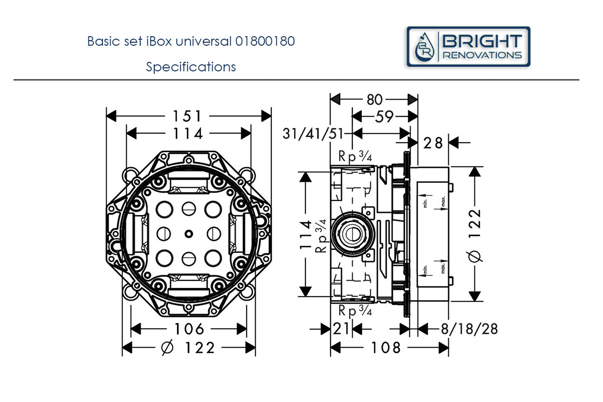 HANSGROHE BASIC SET IBOX UNIVERSAL | eBay