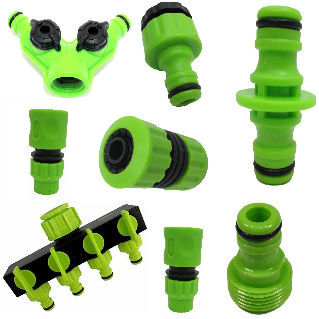 UNIVERSAL GARDEN WATERING WATER HOSE PIPE TAP PLASTIC CONNECTOR ADAPTOR ...