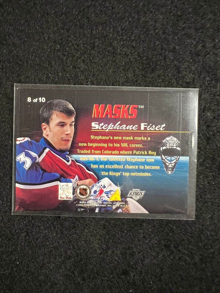 1996-97 Pinnacle Hockey Masks Stephane Fiset 8/10 Kings | eBay