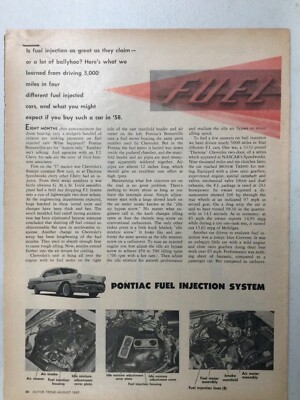 PontiacArt04 Article 1957 Pontiac Fuel Injection August 1957 3 page | eBay