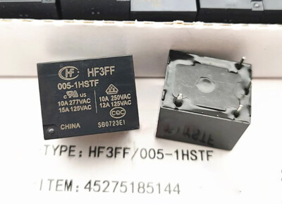 1Pce HF3FF 005-1HSTF Power Relay 5VDC 15A 4Pins | eBay