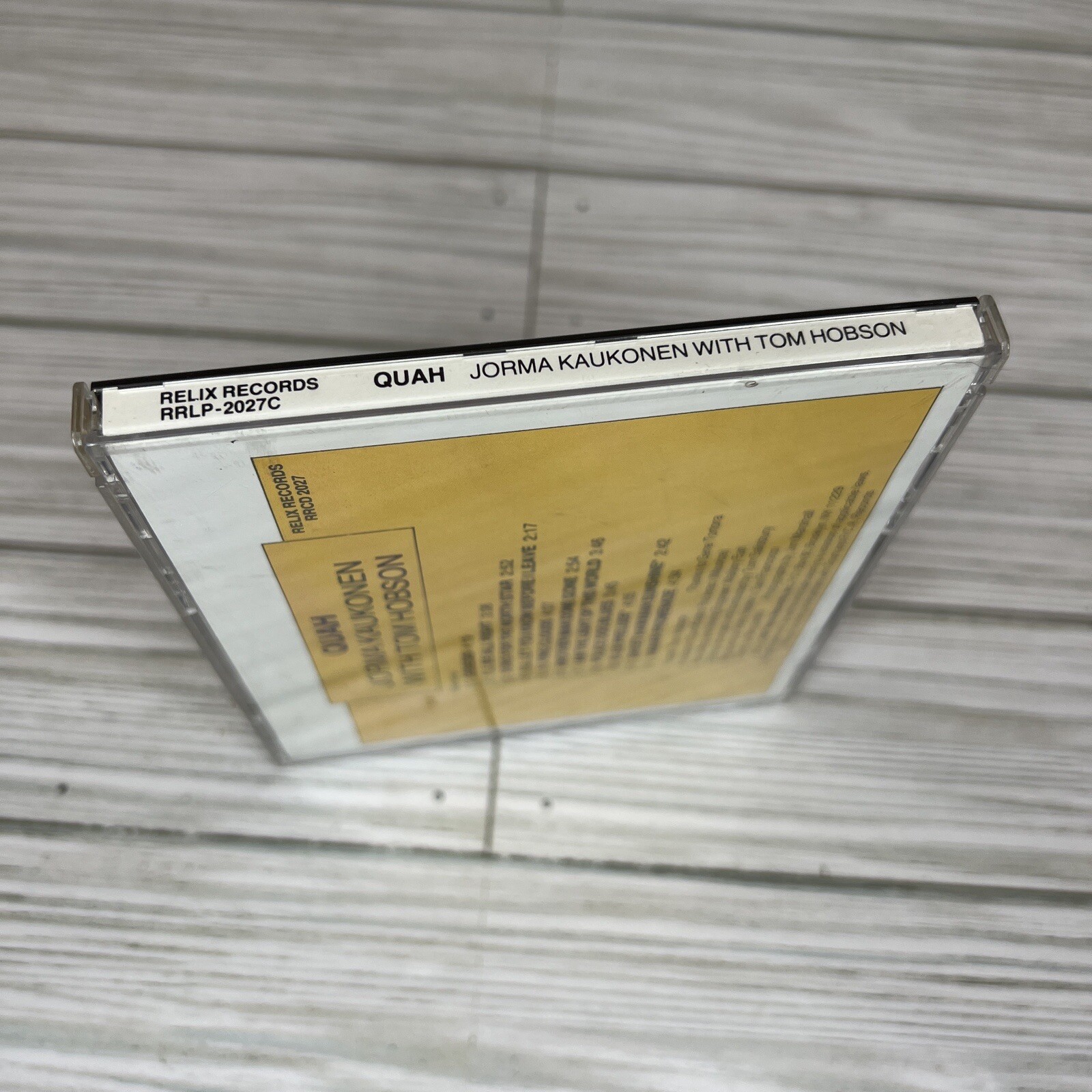 JORMA KAUKONEN WITH TOM HOBSON QUAH CD RELIX LABEL RRLP 2027 FROM 1987 ...