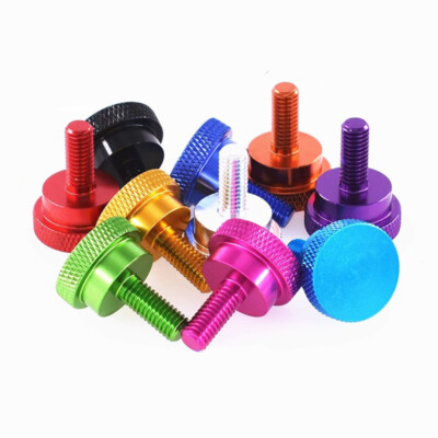 M6 x 15mm Aluminium Alloy Knurled Thumb Screw High Steps Hand Grip Knob ...