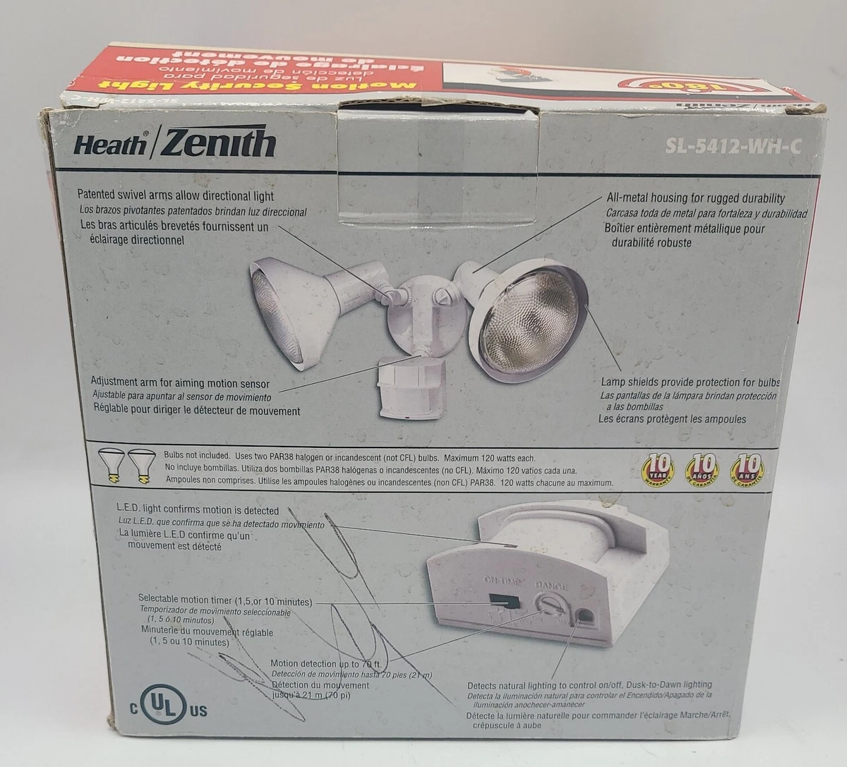 Heath Zenith Motion Sensor Light Control Model Sl 5412 | Shelly Lighting