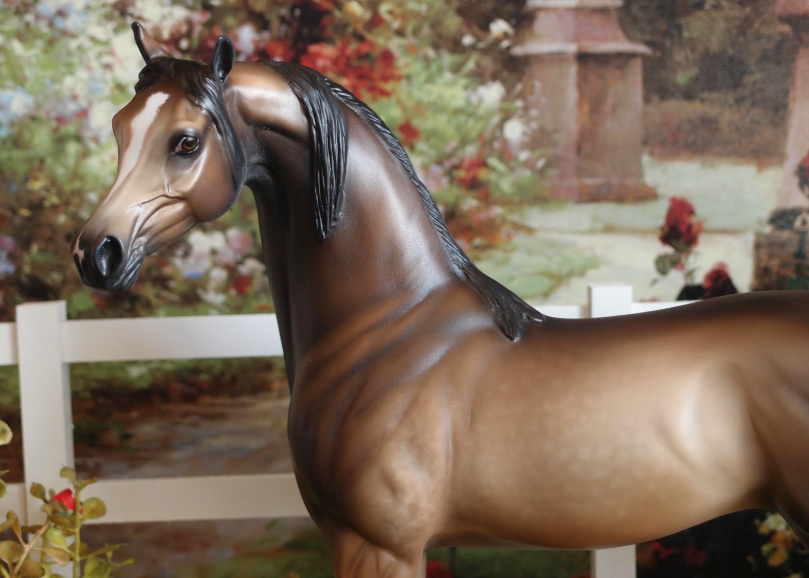 Peter Stone Model Horse Arabian mare bay going grey | eBay