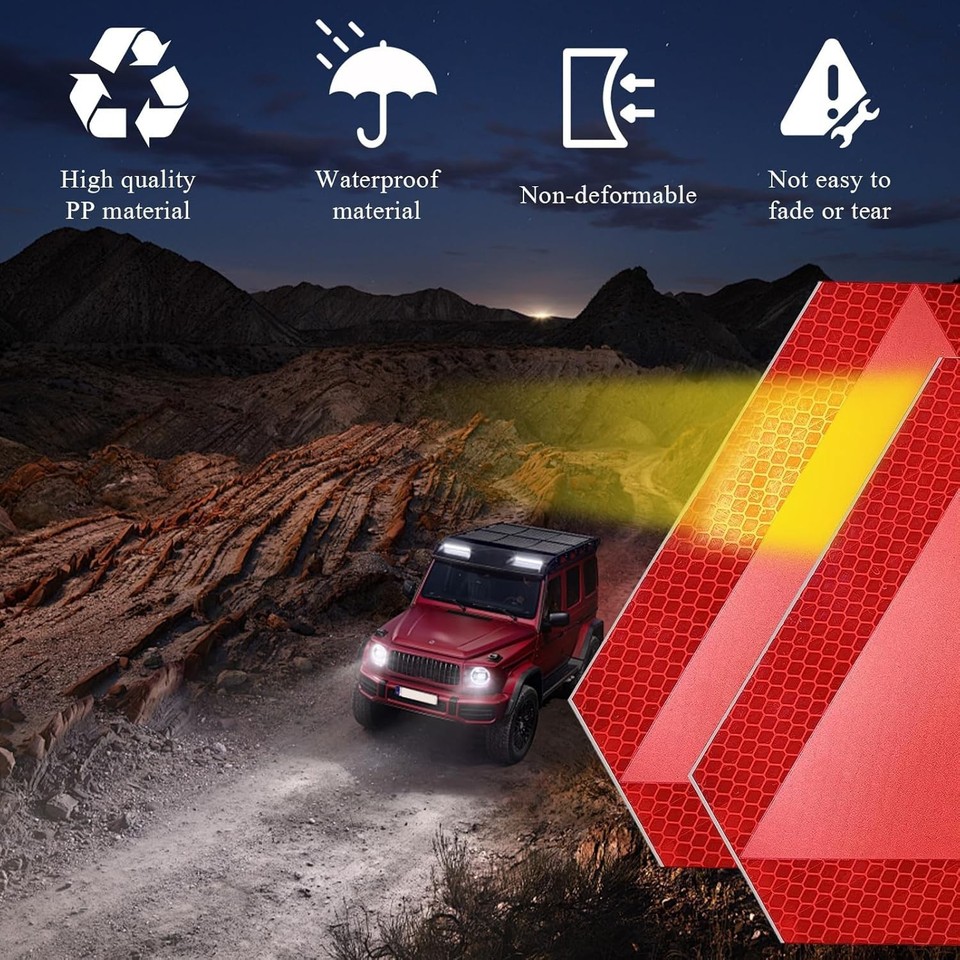 Slow Moving Vehicle Sign 2 Pack 7 x 8 Diamond Grade Reflective Slow ...