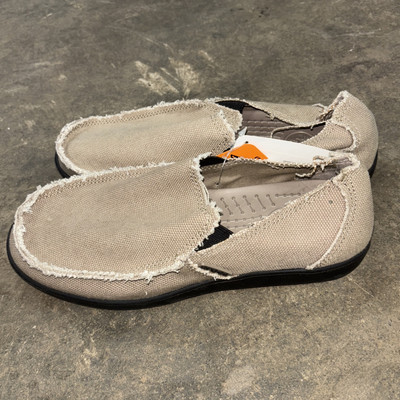 Crocs Santa Cruz Canvas Slip On Loafers 10128-261 Men 7 Women 9 Khaki ...