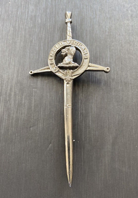 Vintage Semper Vigilans Clan Wilson Silver Tone Sword Kilt Pin | eBay