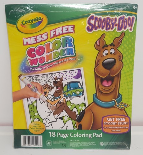 Color Wonder Mess Free Crayola Scooby Doo 18 Page Coloring Pad New | eBay