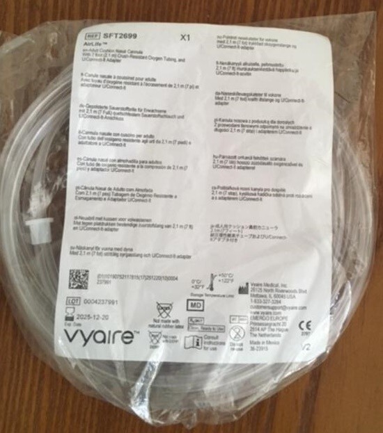 AirLife Soft Cushion Cannula 7 ft. Oxygen Tubing SFT2699 U/Connect it ...