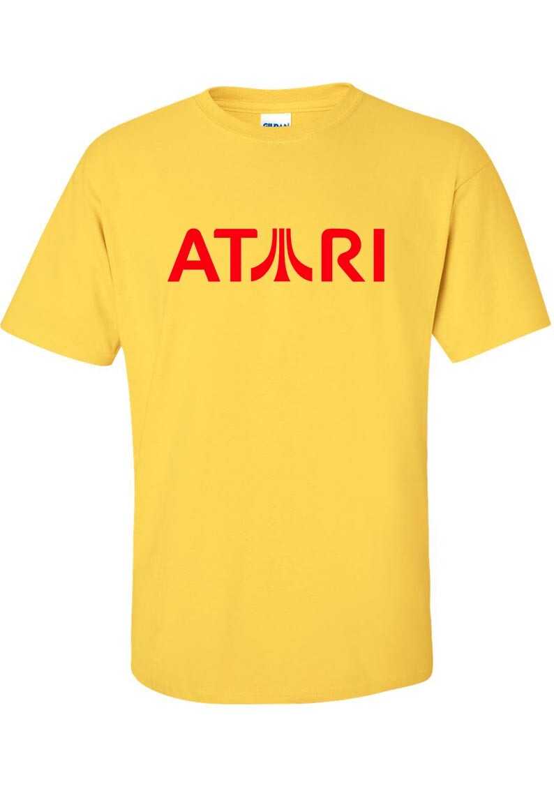 " ATARI " red logo T SHIRT Classic Retro nerd gamer tee 2600 vintage AU ...