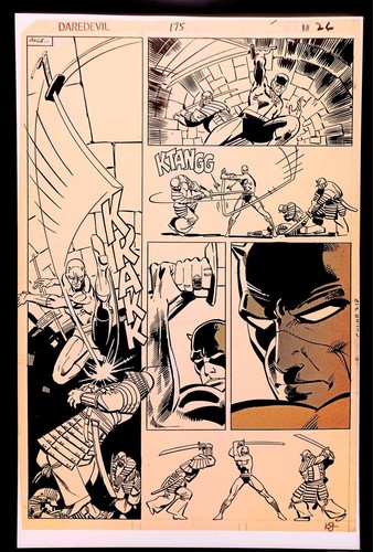 Daredevil #175 pg 18 Elektra Frank Miller 11x17 FRAMED Original Art ...