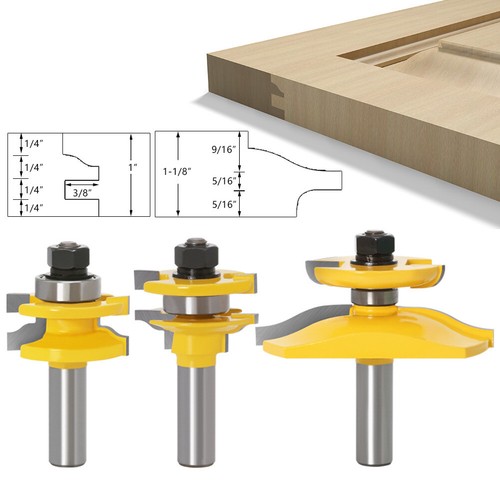 1/2 Shank Joint Rail & Stile Router Bit Tongue & Groove Raised Panel ...