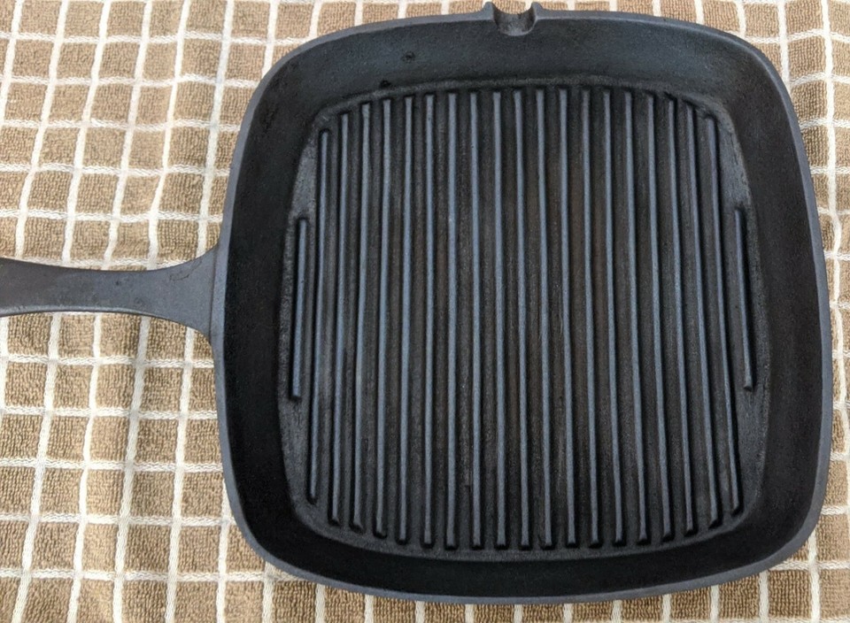 Philippe Richards Square Cast Iron Grill Fry Skillet Fry Pan ...