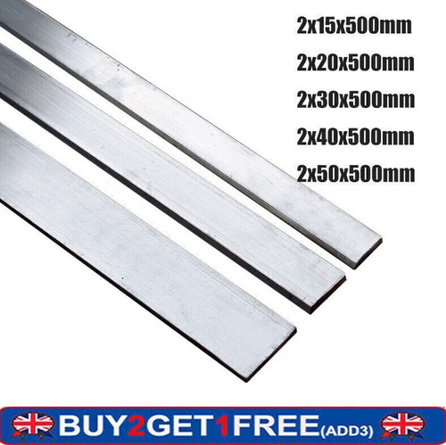 1x 50cm Aluminum Flat Bar Solid Rod Strip Electrode Anode Thick 2mm ...