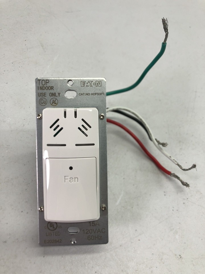 Eaton HDFS3P1-W-L Humidity Sensor and Fan Control, 15 AMP, 120 Volt | eBay