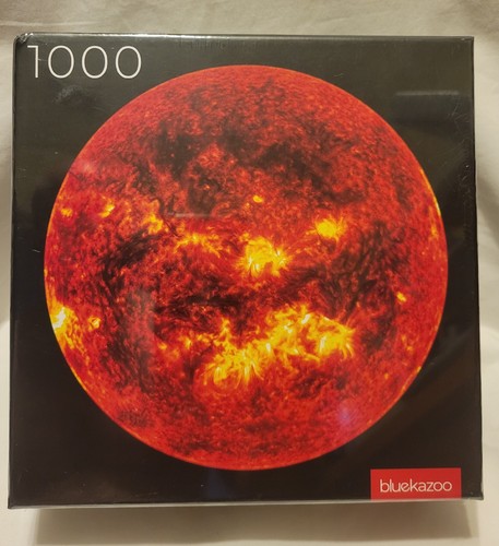 Blue Kazoo Sun 1000 Piece Puzzle New/Sealed Fire Red 26.5" Circle ...