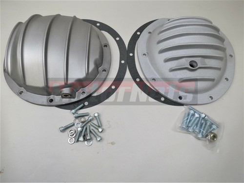 Satin Finn Front&Rear Differential Cover CHEVROLET Chevy GMC 10 bolts 8 ...