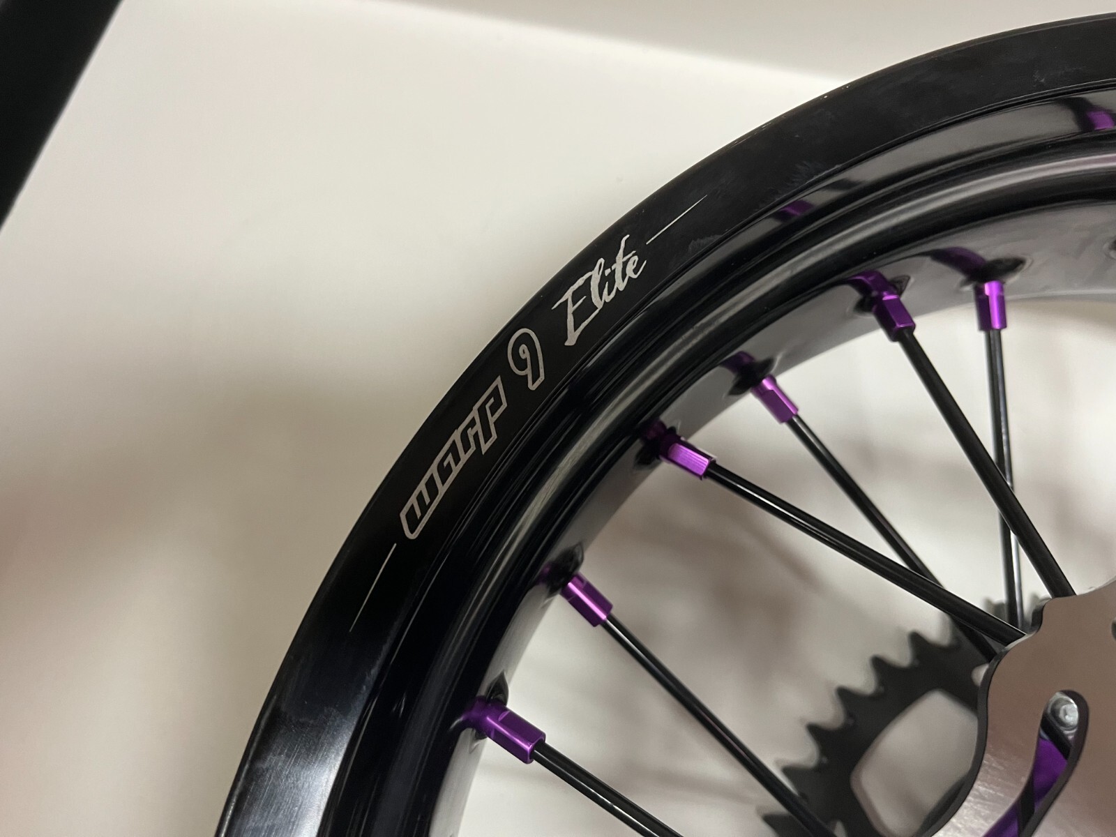 WARP 9 ELITE SUPERMOTO WHEEL HONDA BLACK PURPLE W9-BLK-PUR-HON-SM ...