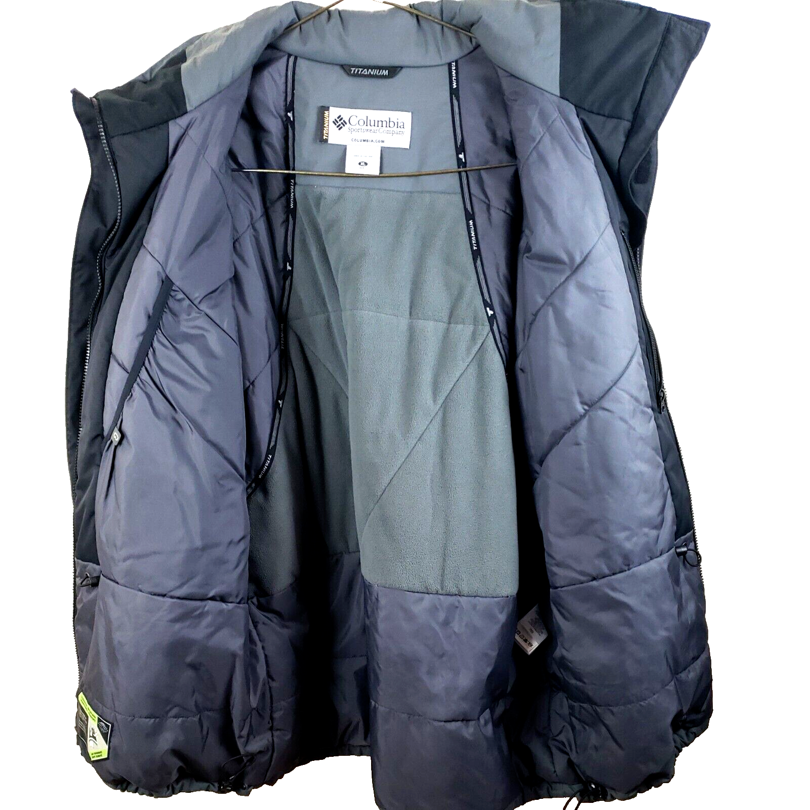Columbia Jacket Mens XL Titanium Insulated Coat Black Ski Waterproof ...