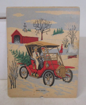 Vintage Jumbo Christmas Matches Pack w Car - Stauffer Biscuit Co York ...