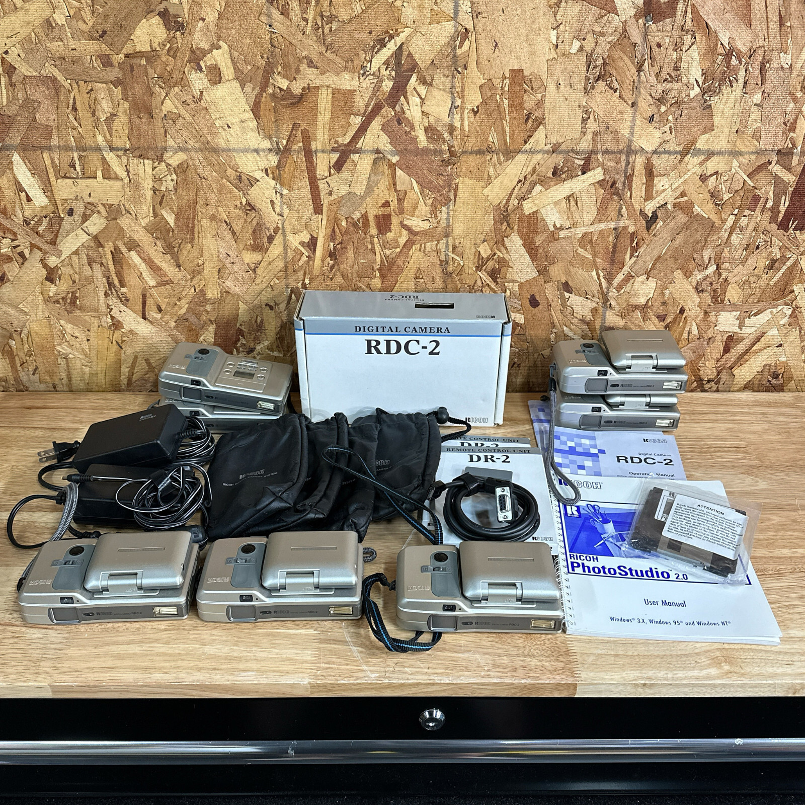 Lot of 7 Ricoh Model RDC-2 Camera w/ Remotes, AC Power Supply, Transfer ...