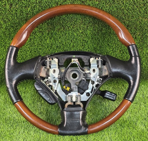 Lexus GS430 SC430 1998-2004 Wooden Genuine Leather Steering wheel Black ...