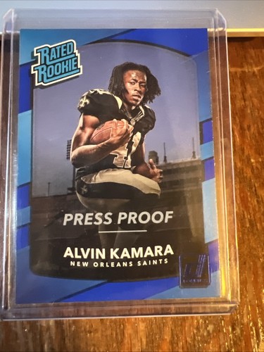 Alvin Kamara 2017 Panini Donruss Rated Rookie Press Proof Blue Rookie ...