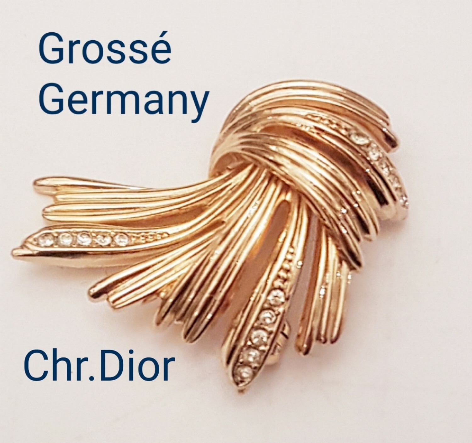 VINTAGE HENKEL GROSSÉ GERMANY for CHR.DIOR GOLD RHINE… - Gem