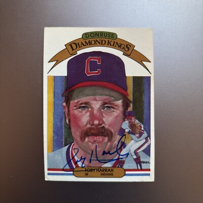 TOBY HARRAH 1982 DONUSS DIAMOND KINGS AUTOGRAPHED SIGNED AUTO BASEBALL ...