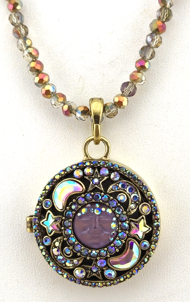 Kirks Folly Celestial Goddess Seaview Moon Locket (Brass Ox) Shimmer ...