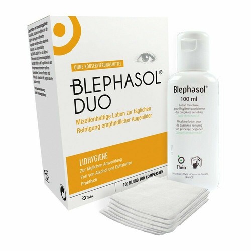 Blephasol Duo 100ml Lotion & 100 pads made by Spectrum Thea blepharitis ...
